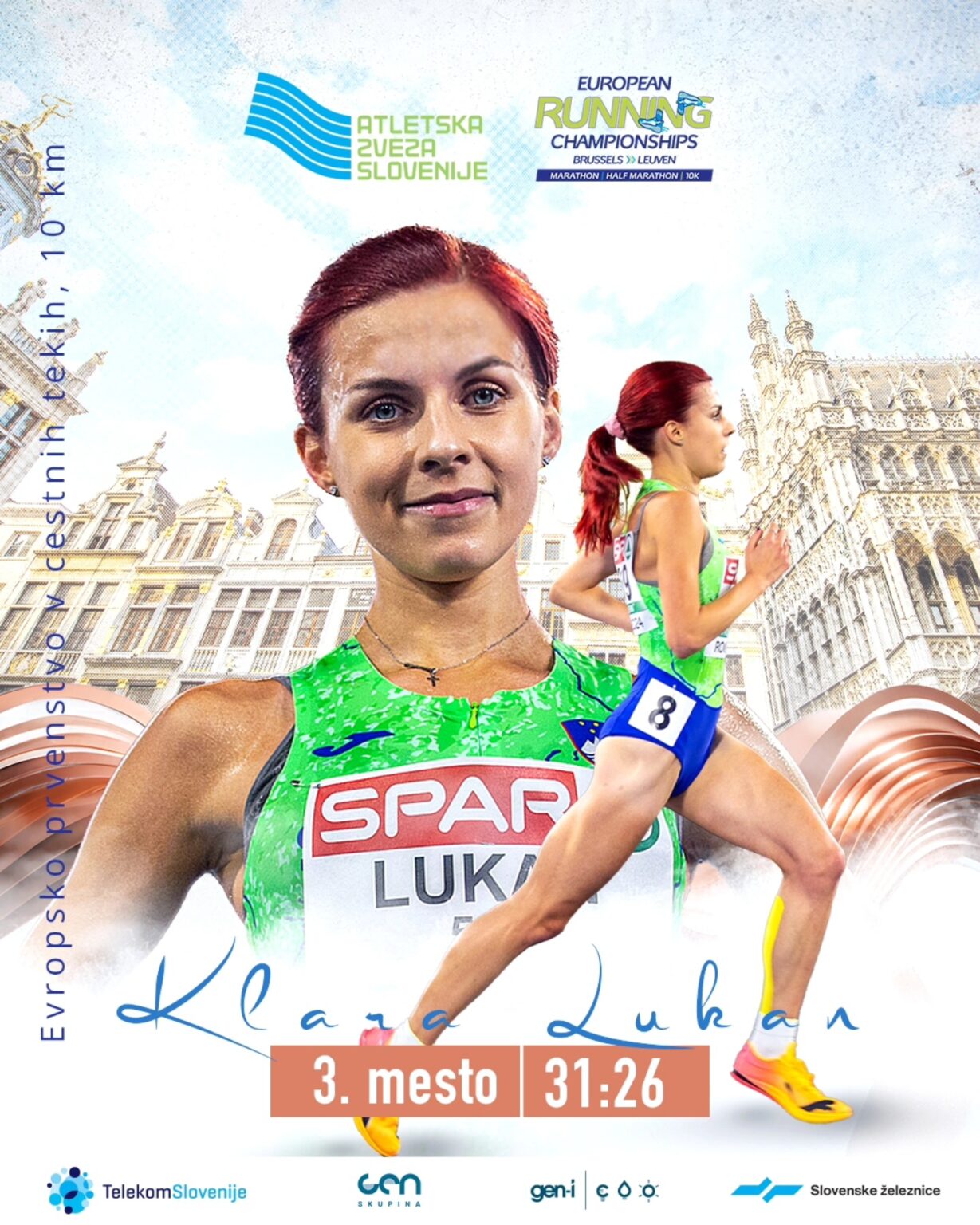 Klara Lukan osvojila bron na evropskem prvenstvu v cestnih tekih - Naša ...